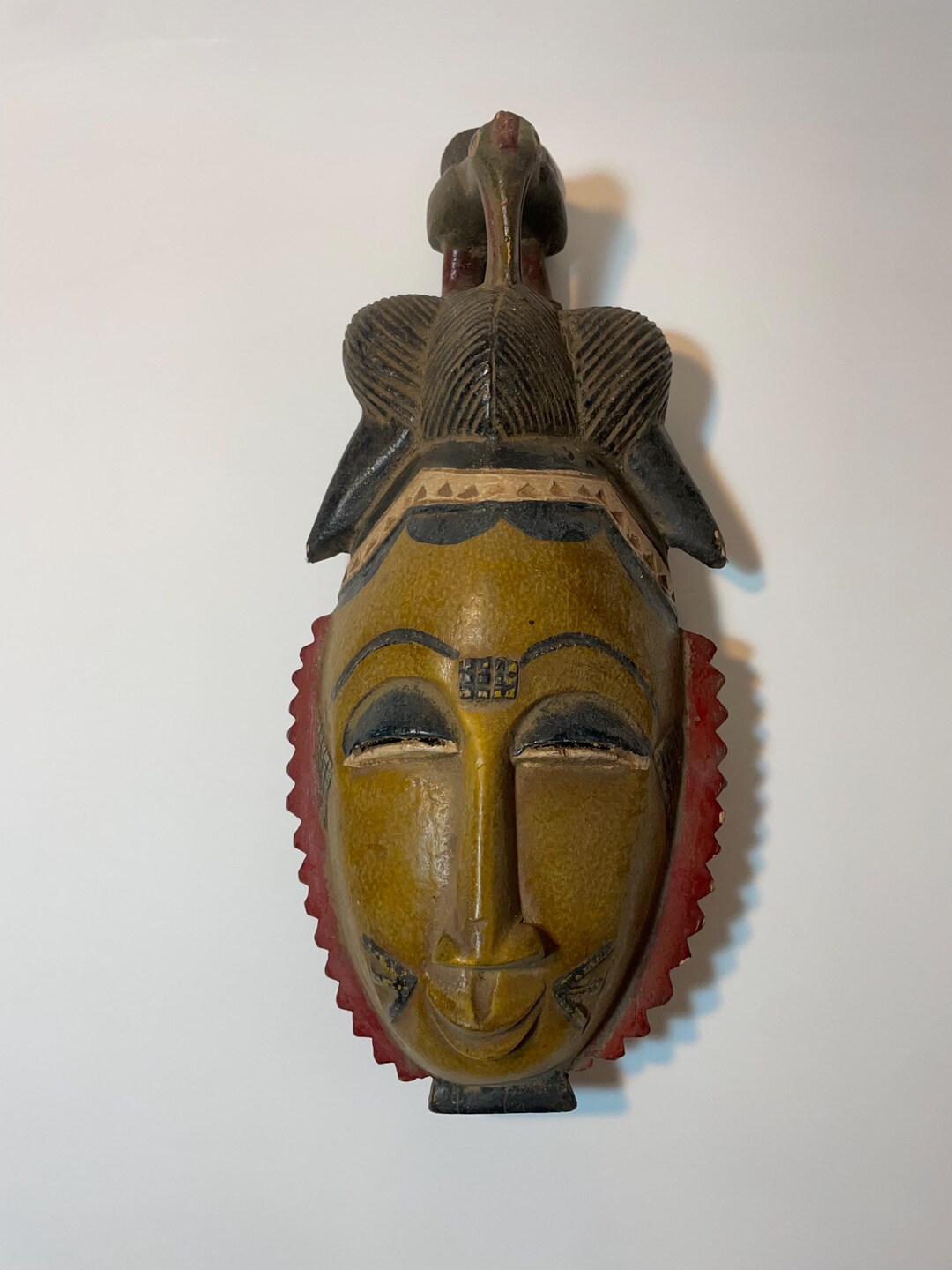 Baoulé Harvest Mask, African Art, African Wall Decor, Home Decor, Bird ...