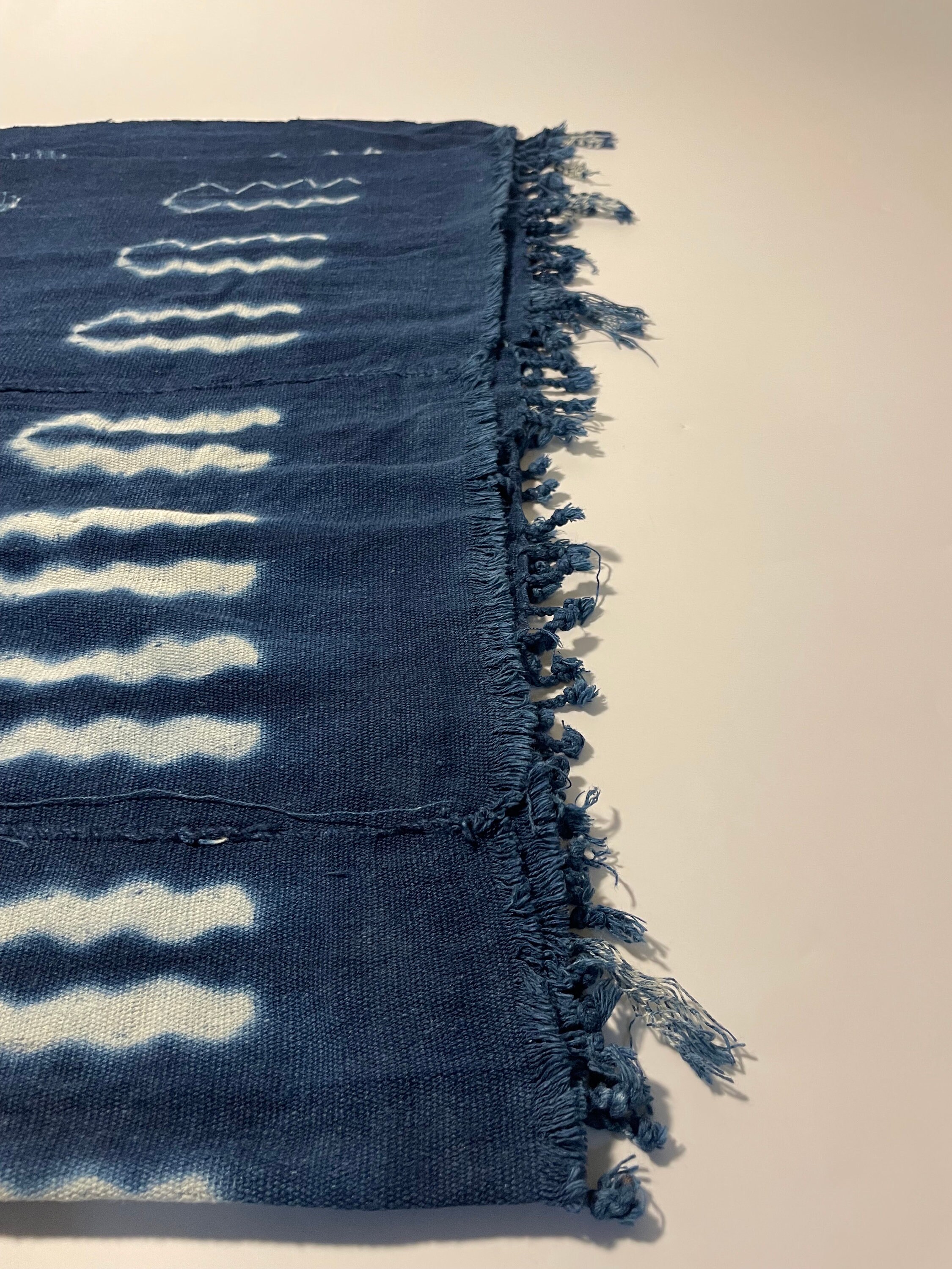 Beautiful African Indigo Cloth, Natural Hand Dye, Blue and White ...