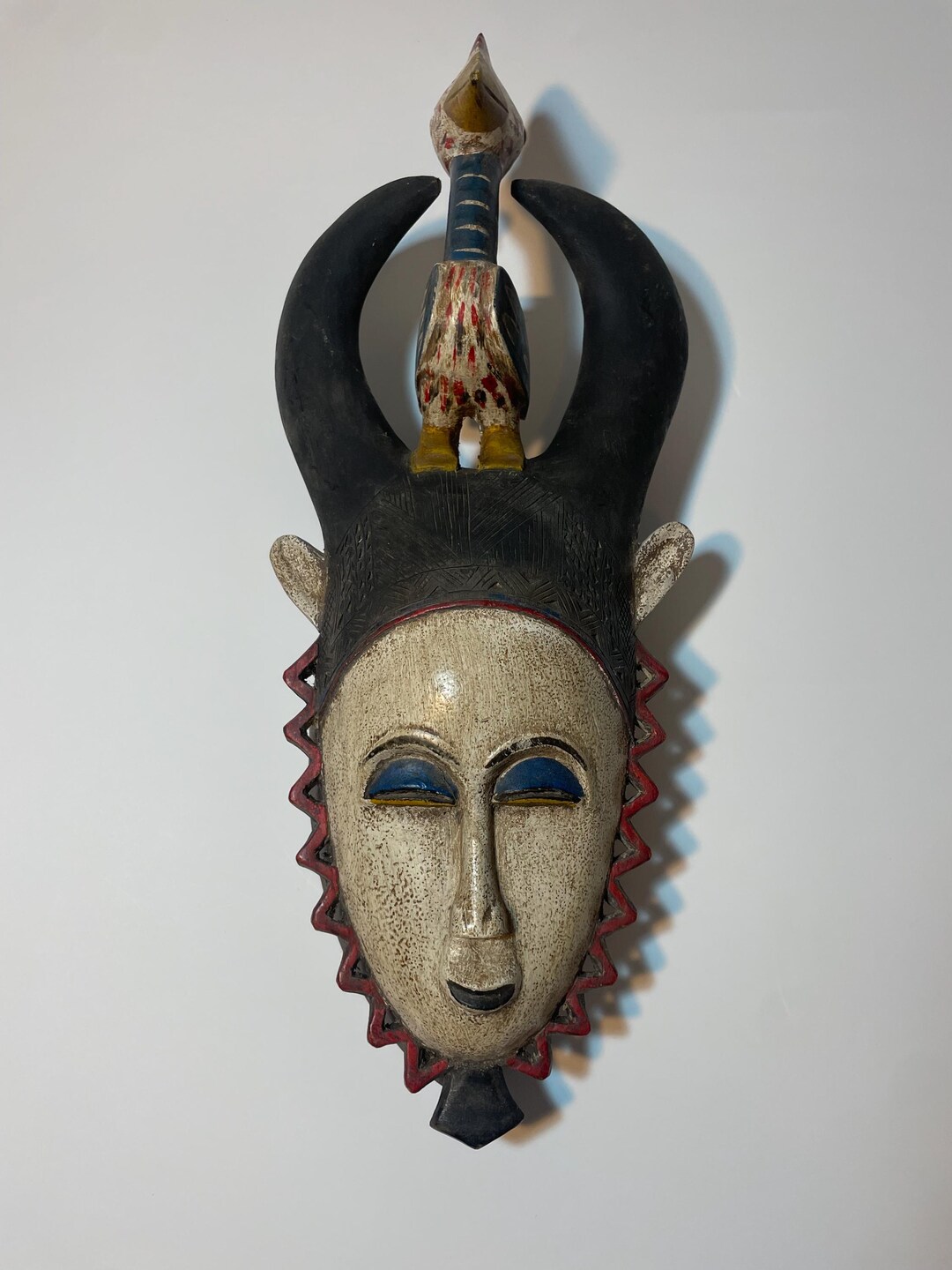Beautiful Baoulé Harvest Mask, African Art, African Wall Decor, Home ...