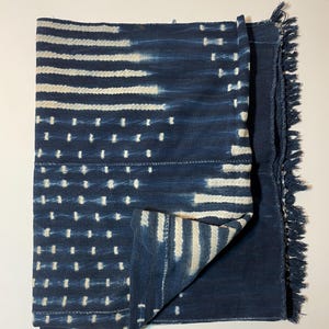 Handwoven African Indigo Cloth With Intricate White Designs Natural Dye ...