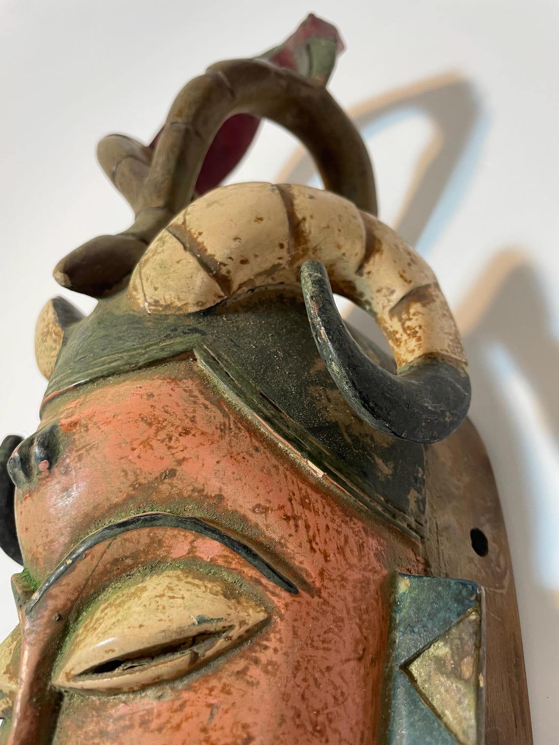 Baoulé Mask, African Art, African Wall Decor, Yellow Mask,home Decor ...