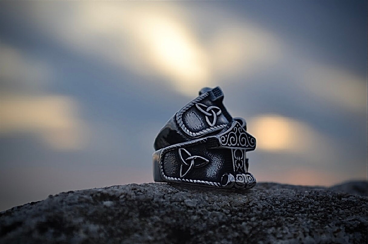 Thor's Forge Signet, the Mjolnir Legacy Ring, Stylish Gift for Men's ...