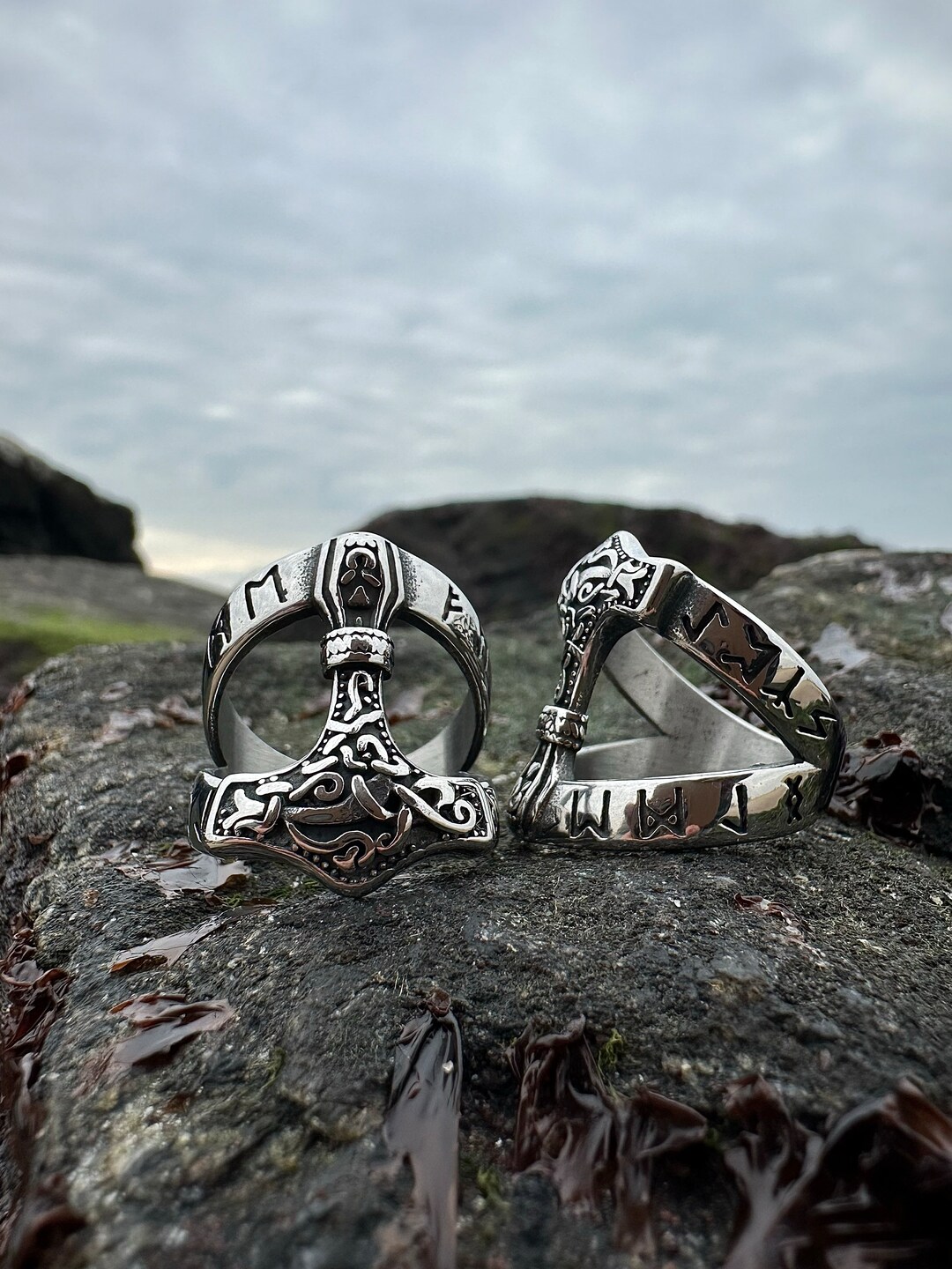Thor's Signet Aegis Rune Norse Ring, Men's Boys Creative Gift. - Etsy