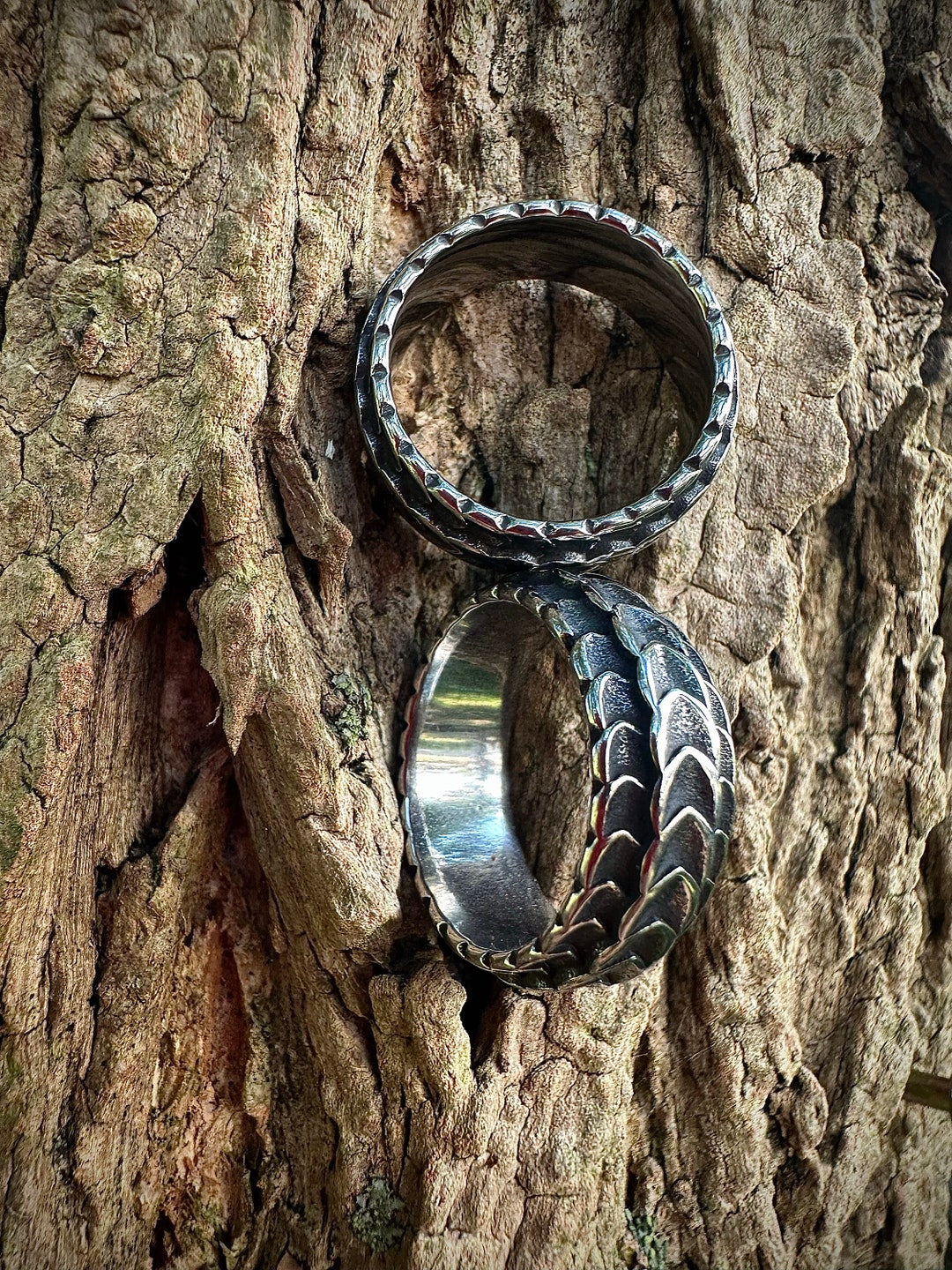 Rebirth in Fire, Dragon Scale Ring, Handmade, a Gift for Real Vikings ...