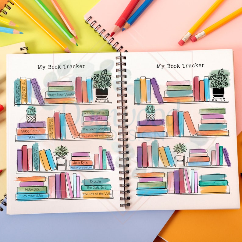 Printable Book Tracker Books to Read Planner Reading List Multiple ...