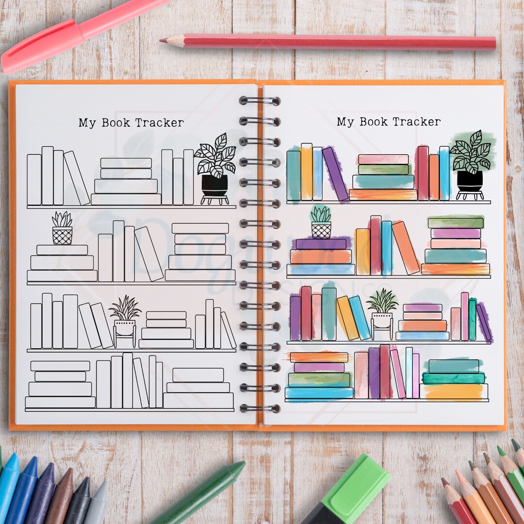 Printable Book Tracker Books to Read Planner Reading List Multiple ...