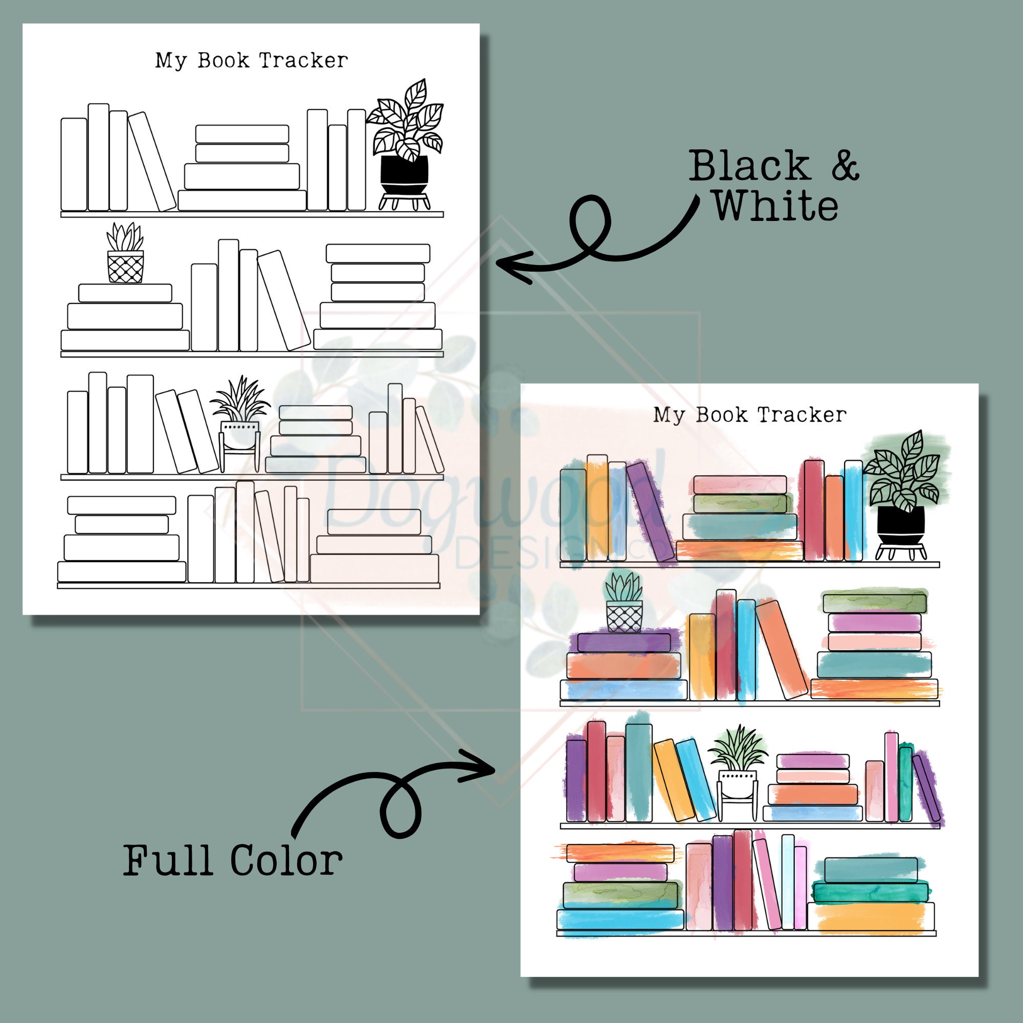 Printable Book Tracker Books to Read Planner Reading List Multiple ...