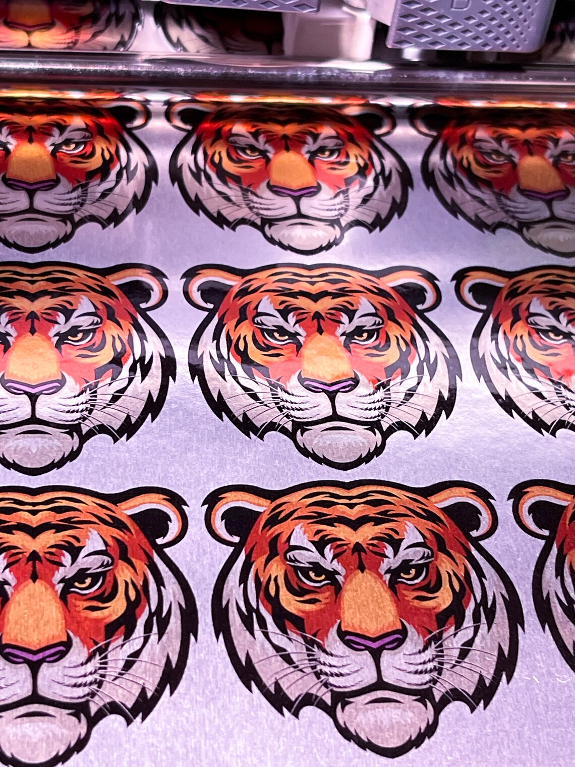 Silver Tiger Mascot Stickers Stylish Tiger Head Decals Ideal for Water ...