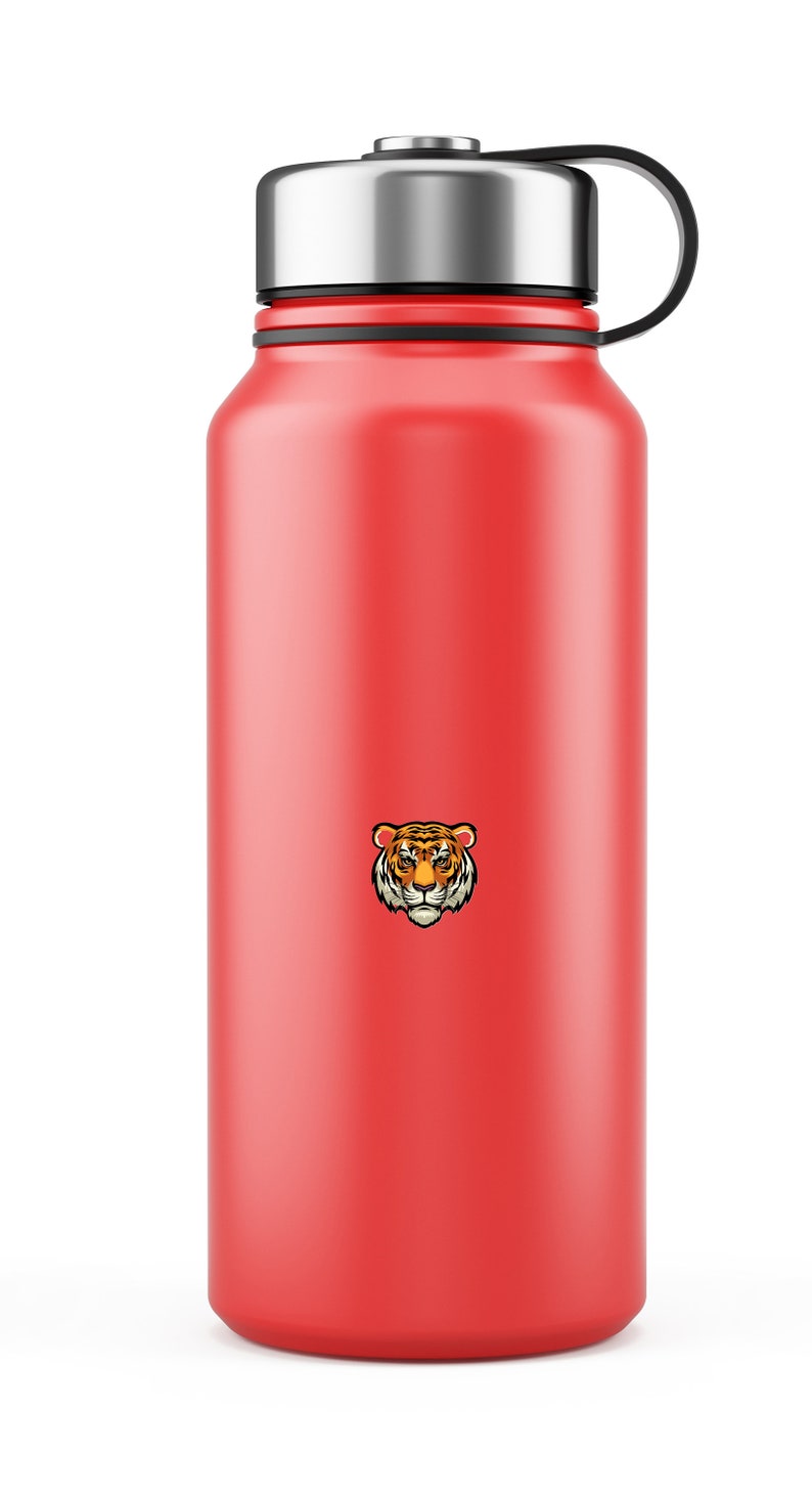 School Mascot Tiger Stickers - Vibrant 1x1 Inch Tiger Head Decals ...