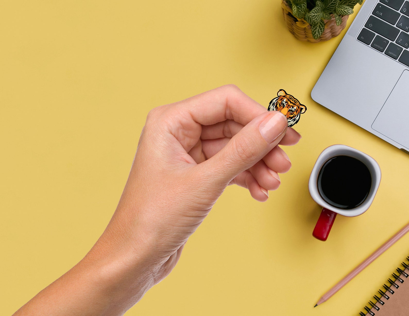 School Mascot Tiger Stickers - Vibrant 1x1 Inch Tiger Head Decals ...