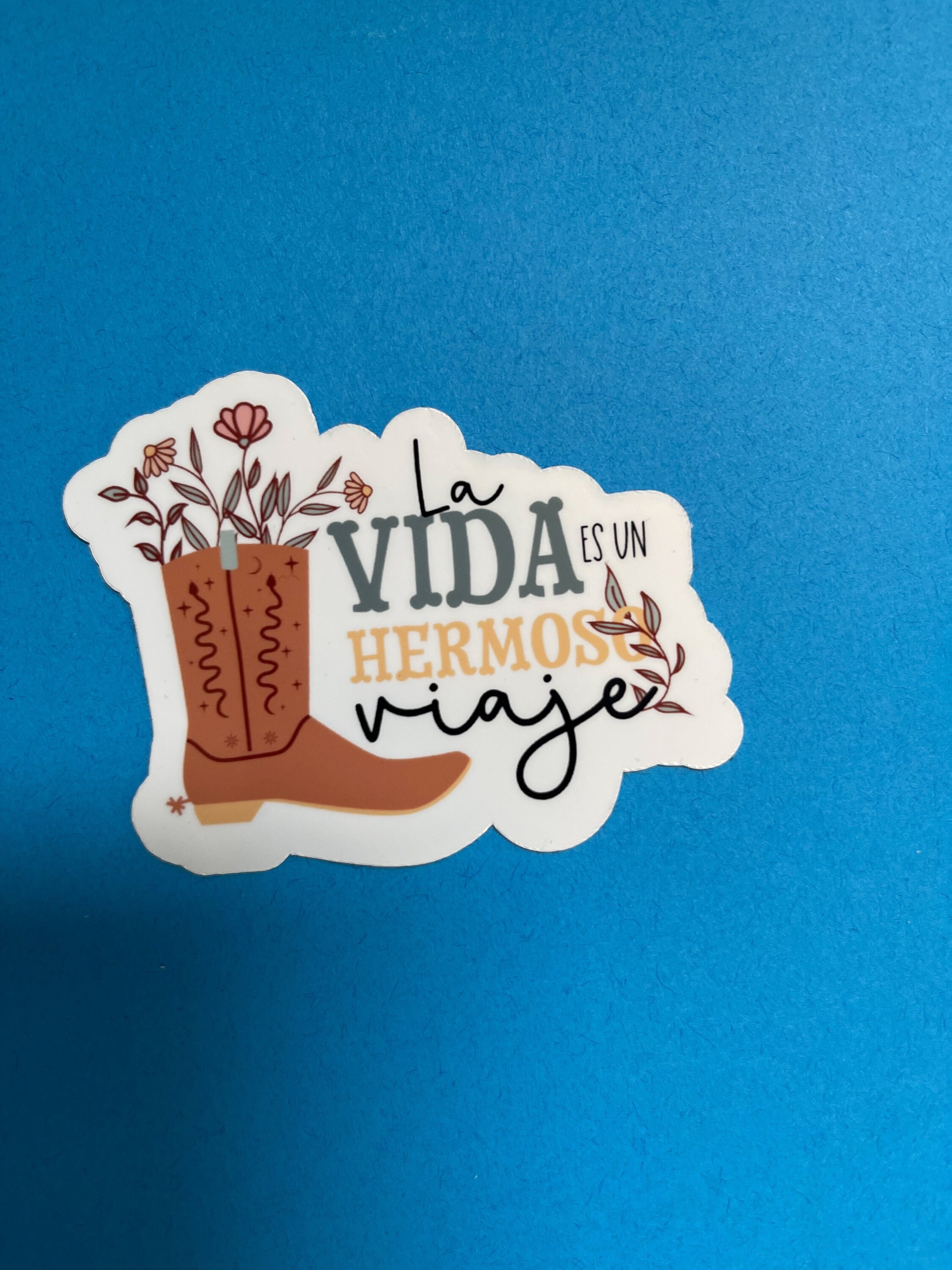 Spanish Sticker Cowboy Boot Vinyl Decal Dicho Spanish Quote Latinx ...