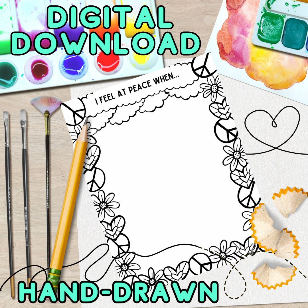 I Feel at Peace When -drawing Prompt -peaceful Drawing -art Class ...