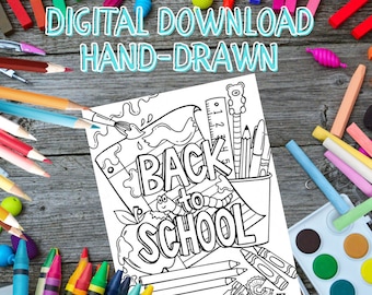 Welcome Back School Coloring Page - School Color Sheet -back to School ...