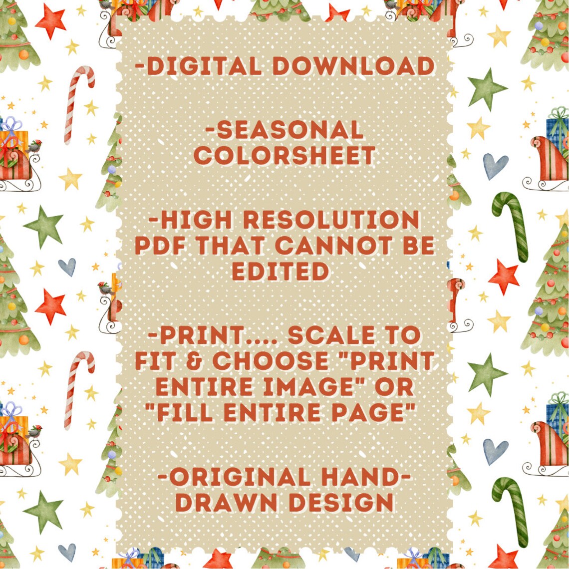 Christmas Coloring Page -seasonal Coloring Page -christmas Season ...