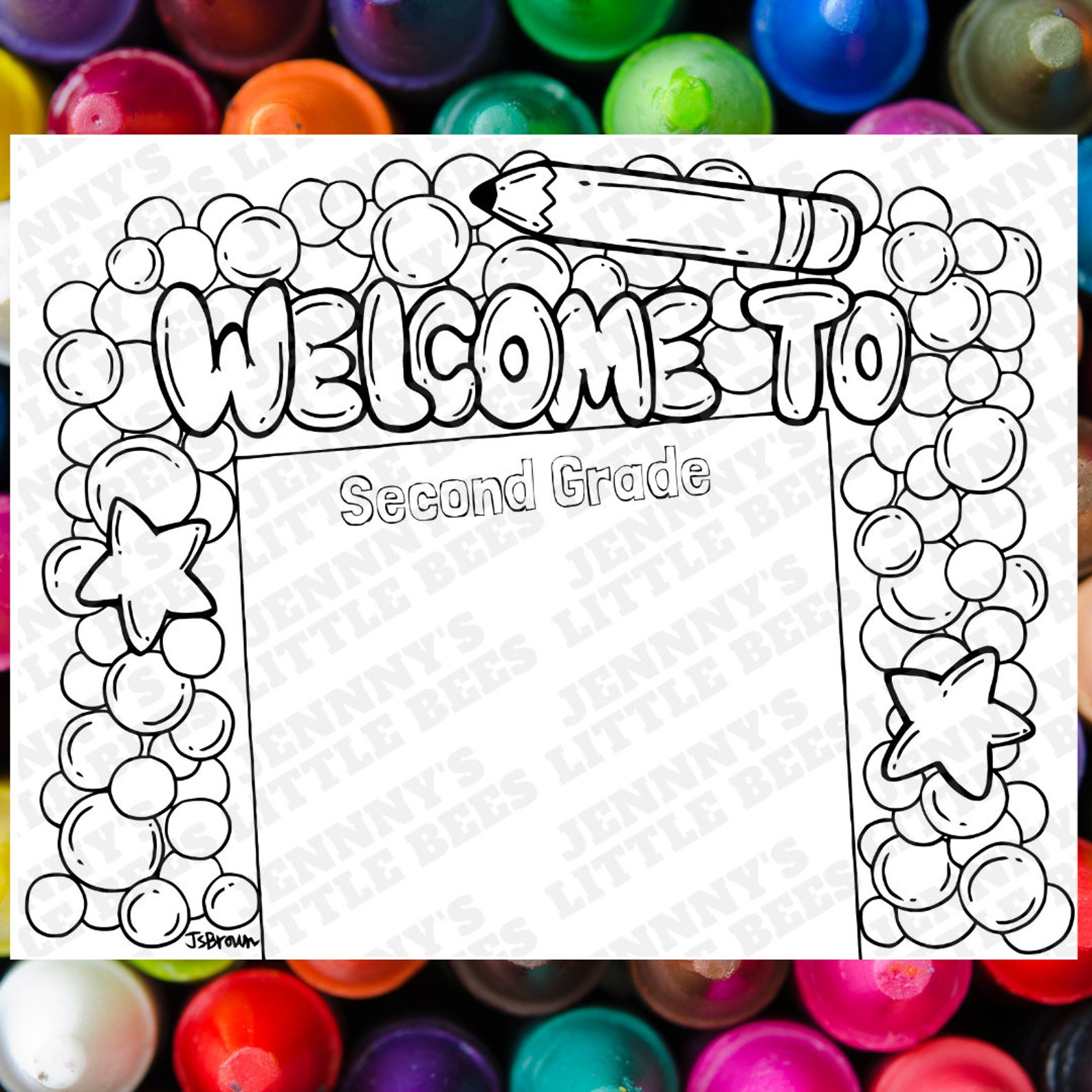 Second Grade Welcome Sheets -welcome Drawing Sheet -welcome Coloring ...