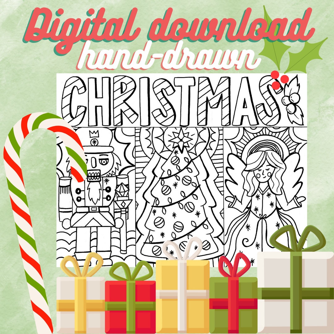 Christmas Coloring Page -seasonal Coloring Page -christmas Season ...