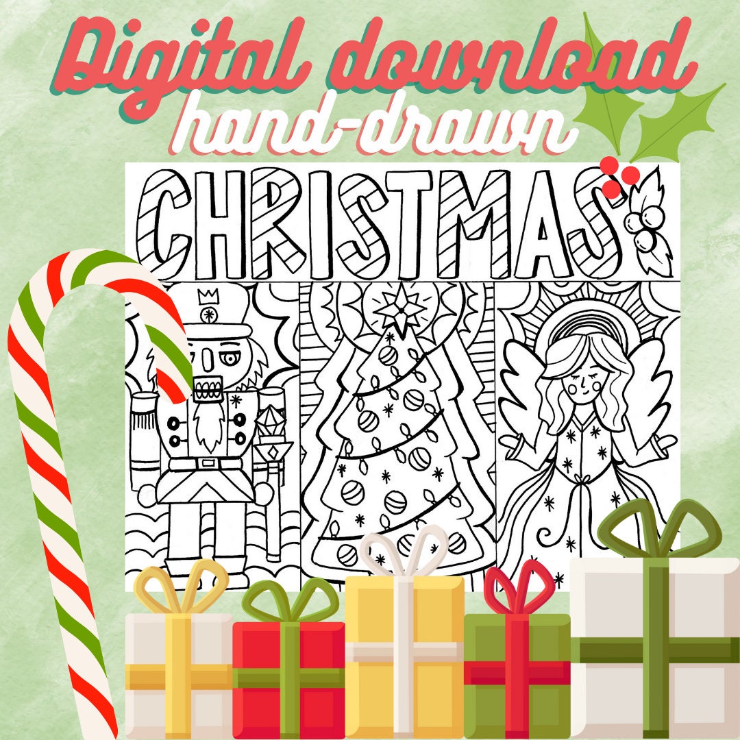 Christmas Coloring Page -seasonal Coloring Page -christmas Season ...