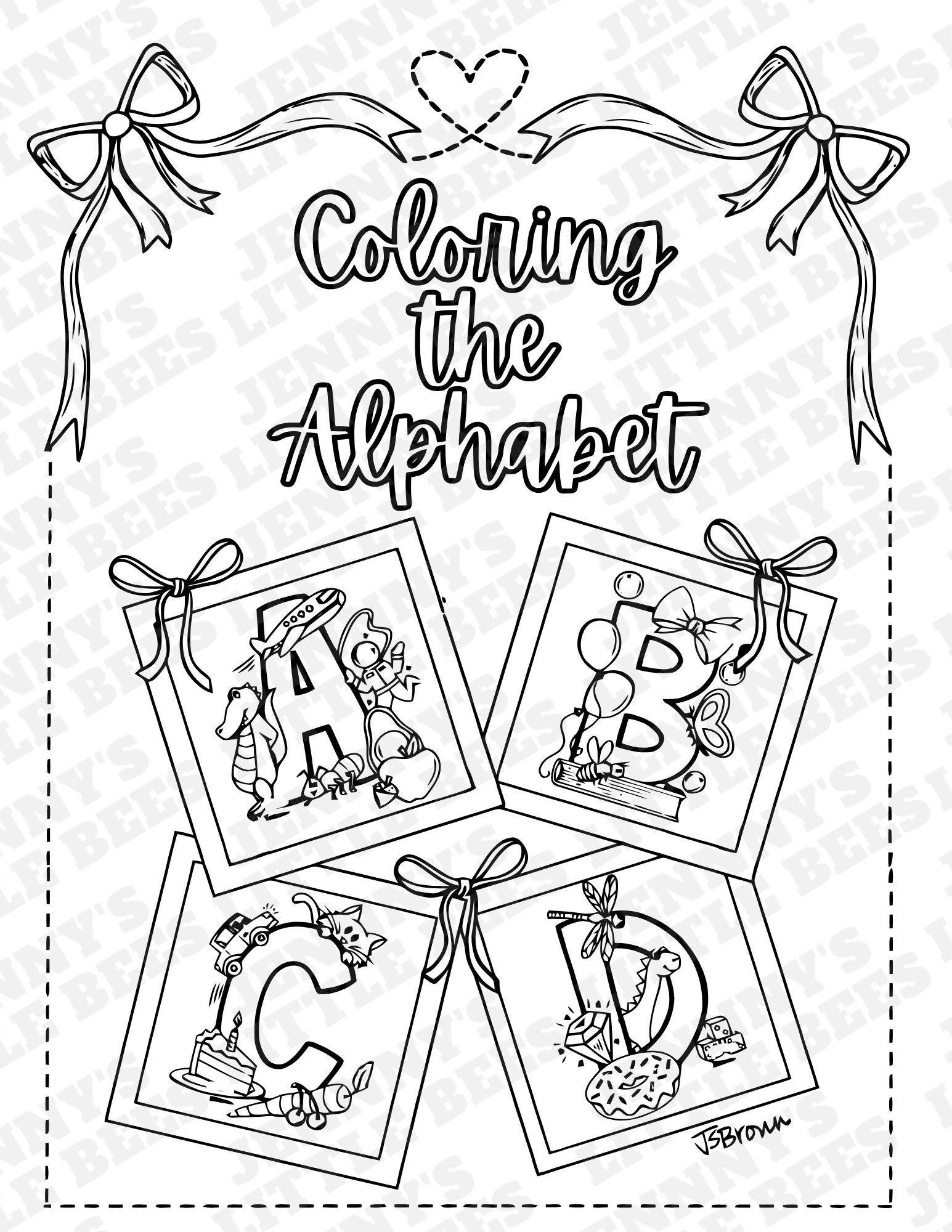 Coloring the Alphabet Cover Page, Cover Page Alphabet Packet, Alphabet ...