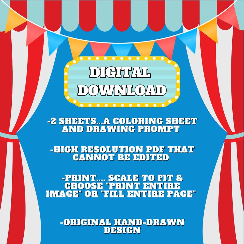 Fair Coloring Page -fair Drawing Prompt -fair Sheets -fair Time Color ...