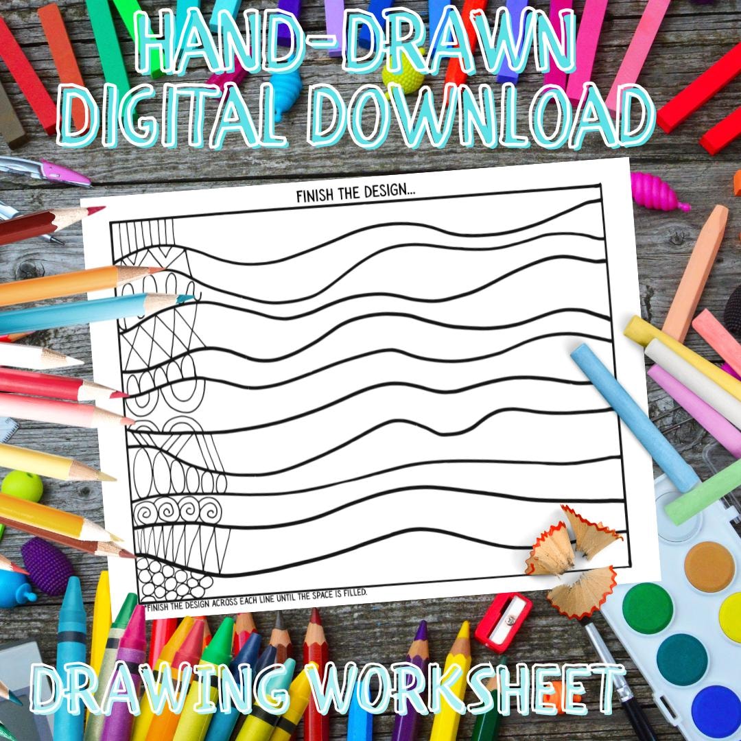 Art Worksheet, Finish the Drawing, Early Finisher, Teacher Resource ...