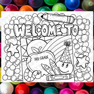 Third Grade Welcome Sheets -welcome Drawing Sheet -welcome Coloring ...