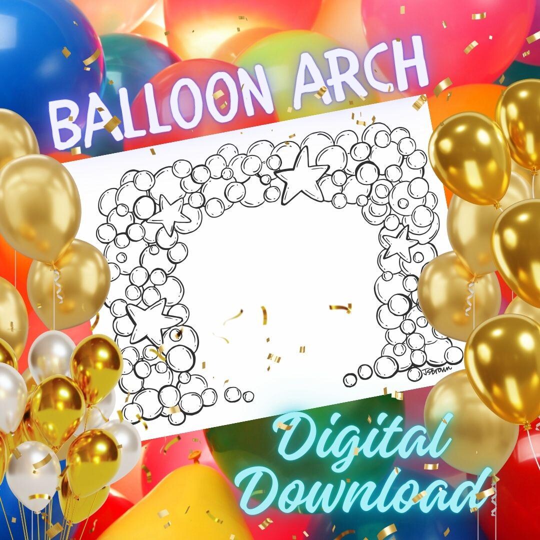 Balloon Arch Color Sheet, Balloon Arch, Color Sheet, Balloon Arch Blank ...