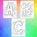 Alphabet Coloring Pages -26 Hand-drawn Alphabet Letter Coloring Pages ...