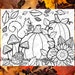 Fall Themed Coloring Page -fall Color Sheet -nature Coloring Page ...