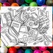 Back to School Coloring Page -school Supplies Color Sheet -spilling ...