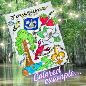 Louisiana State Symbols -louisiana Symbols Coloring Page -LA Symbols ...