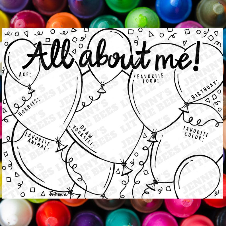 All About Me Worksheet icebreaker Worksheet back to School - Etsy