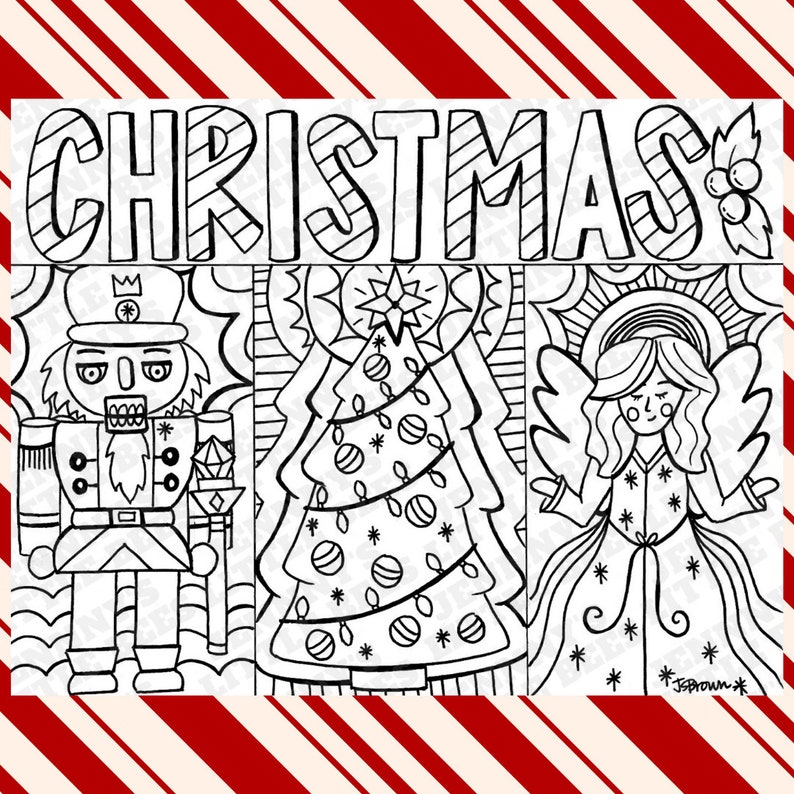 Christmas Coloring Page -seasonal Coloring Page -christmas Season ...