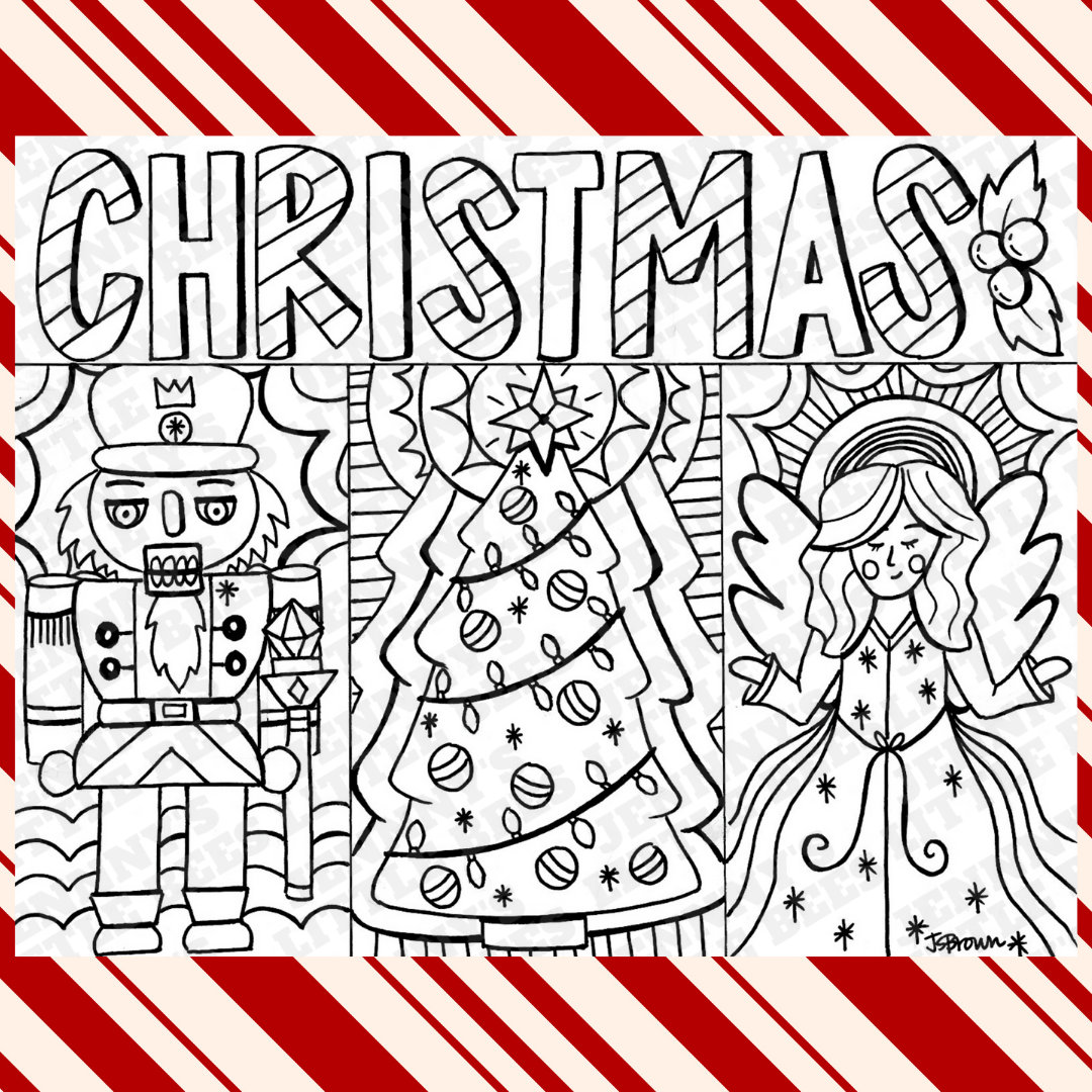 Christmas Coloring Page -seasonal Coloring Page -christmas Season ...