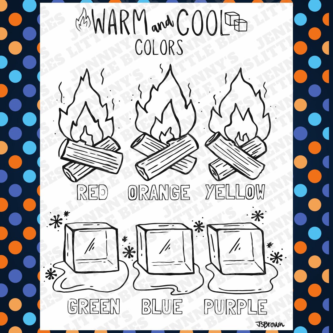 Warm and Cool Colors Worksheet -art Worksheet -color Theory Worksheet ...