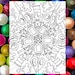 Art Supplies Mandala Color Sheet -mandala Coloring Page -art Supplies ...