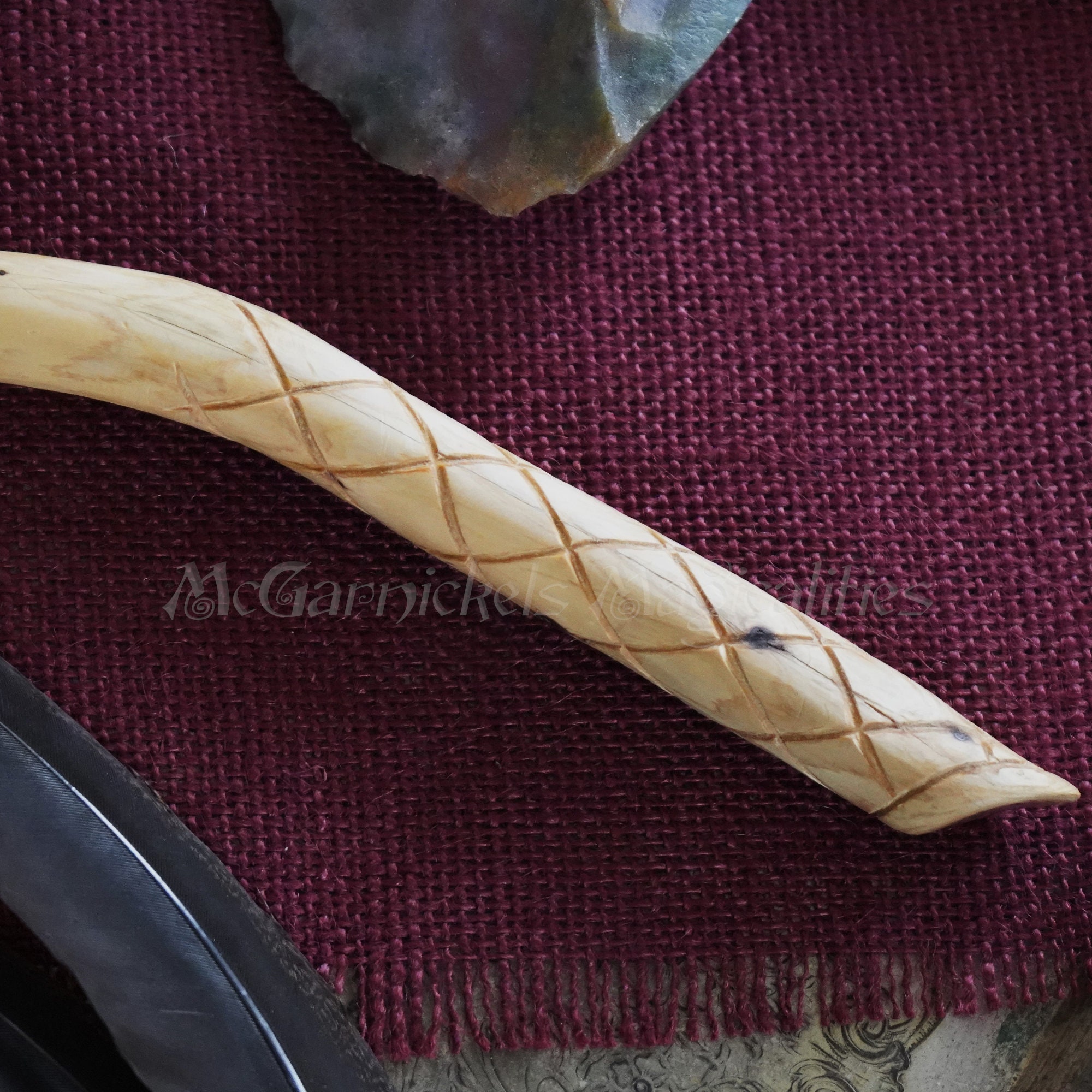 Magic Wand - Hand Carved Eastern Red Cedar 14.5'' Mcgarnickels Carved ...