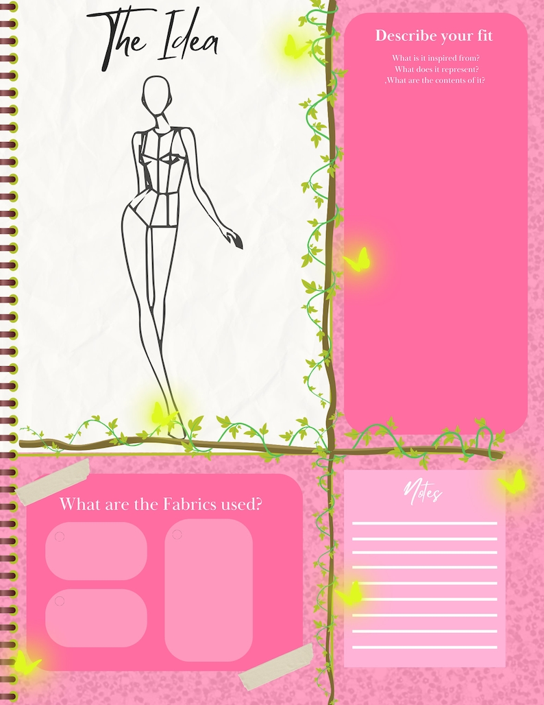 Runway Digital Journal Planner, Planner for Planning Out Your Designs ...