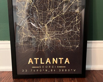 11x14 Black and White City Picture Frame Atlanta - Etsy