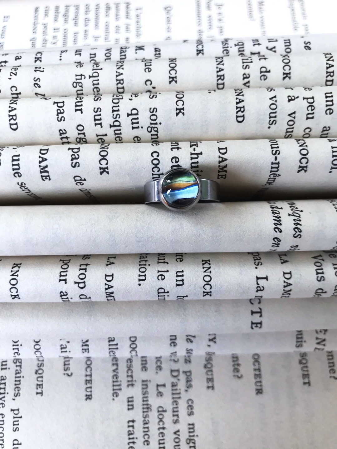 Fluid Art Alternative Ring Unique Ring Abstract Ring Boho Ring Acrylic ...