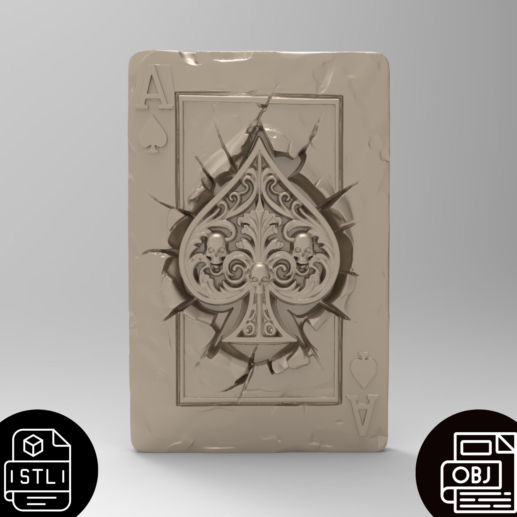 3D Poker Card Bundle STL – King, Queen, Jack, Ace Wall Art (digital ...