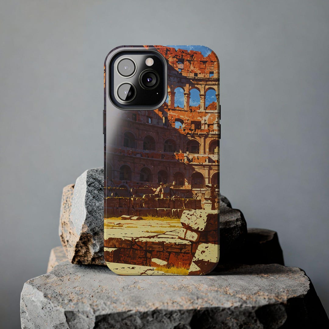 Colosseum's Anime Style Phone Case, Rome Gladiator Illustration ...