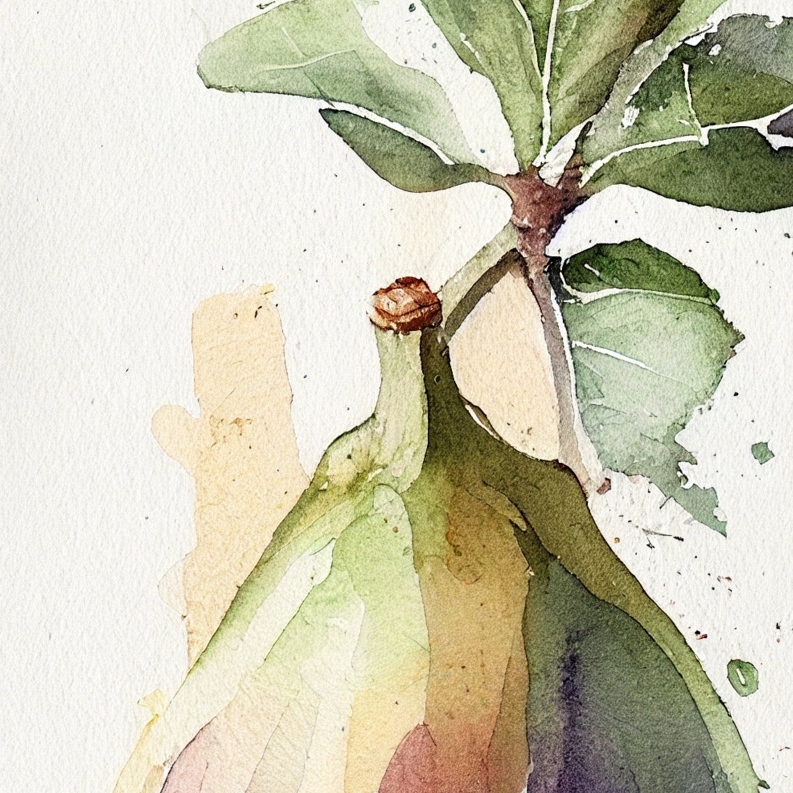 Printable Fig Watercolor, Fruit Art Print, Wall Art Digital Download - Etsy