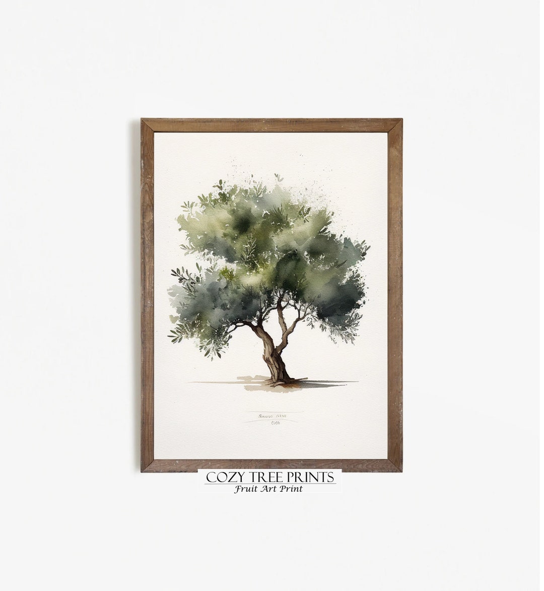 Printable Olive Tree Watercolor, Fruit Art Print, Wall Art Digital ...