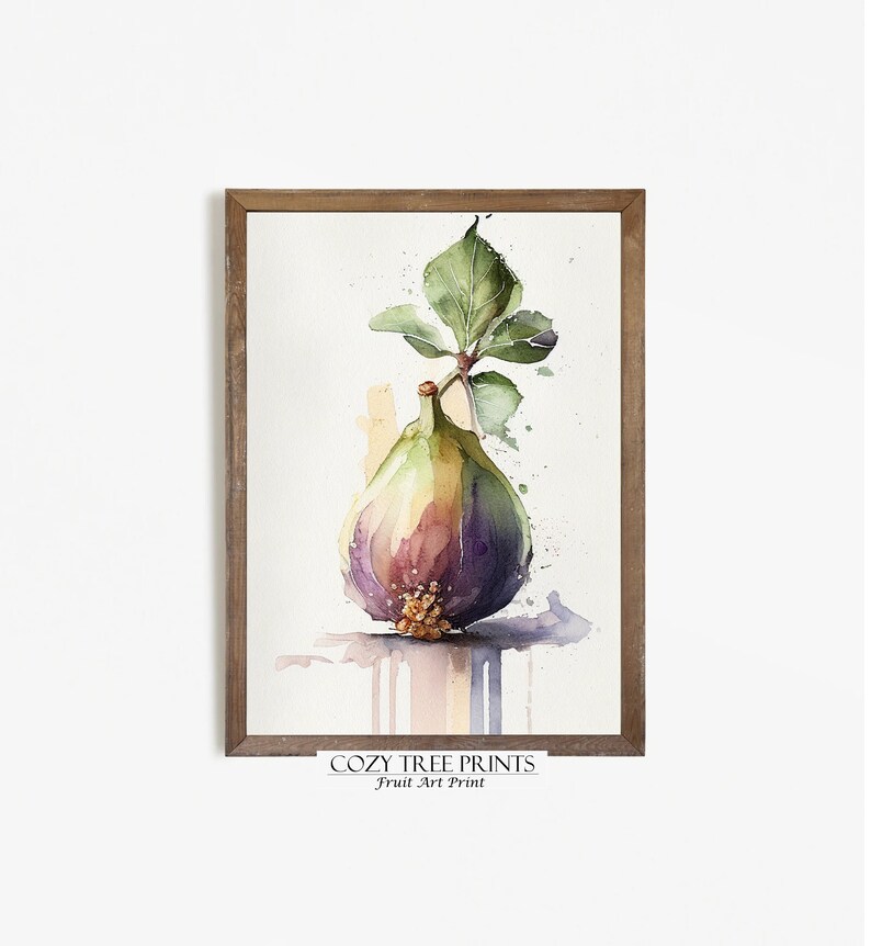 Printable Fig Watercolor, Fruit Art Print, Wall Art Digital Download - Etsy