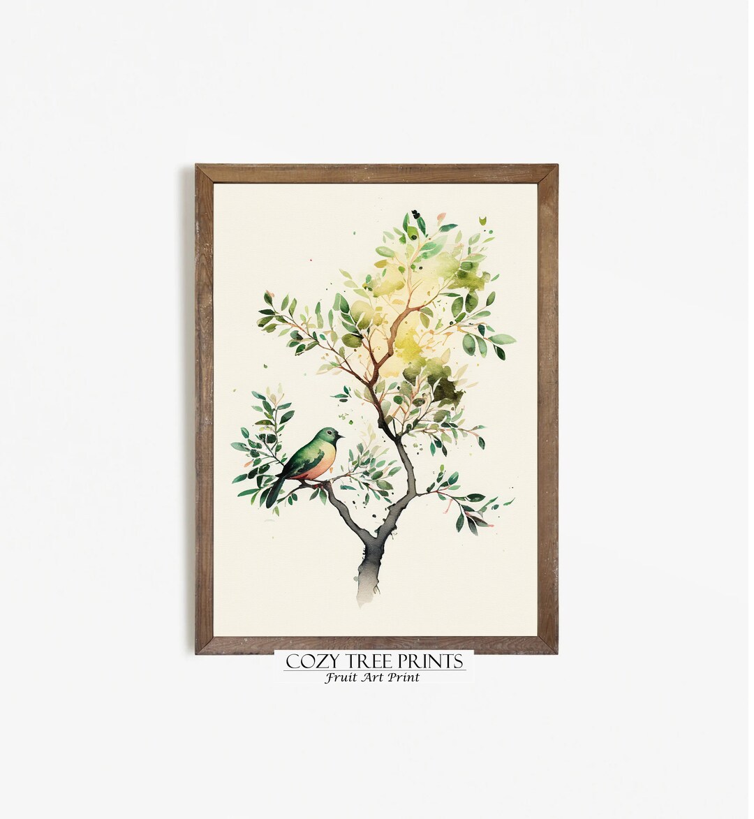 Printable Guava Tree Watercolor, Printable Bird Watercolor, Fruit Art ...