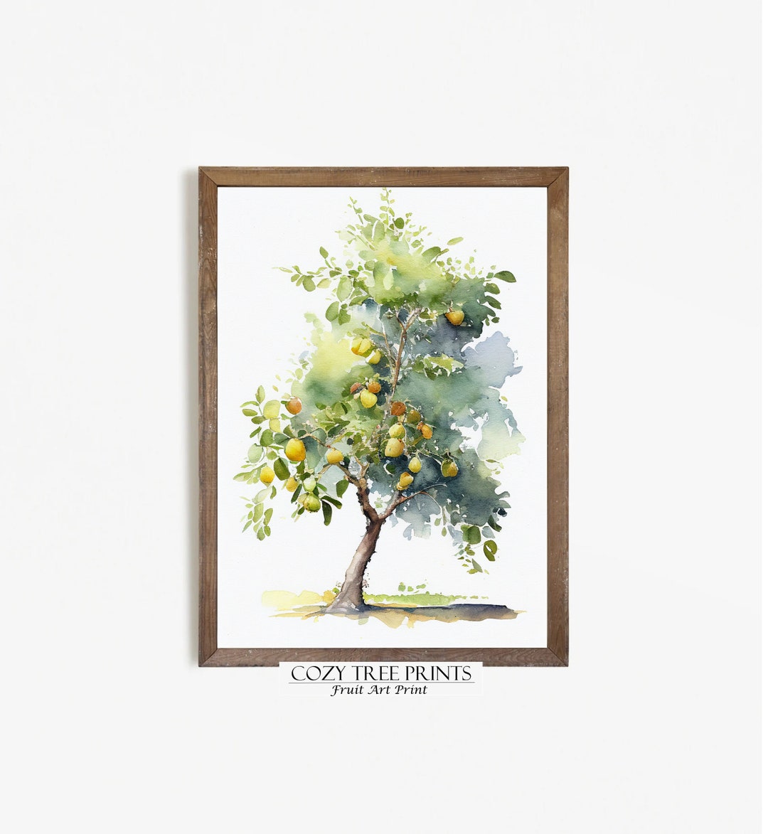 Printable Pear Tree Watercolor, Fruit Art Print, Wall Art Digital ...