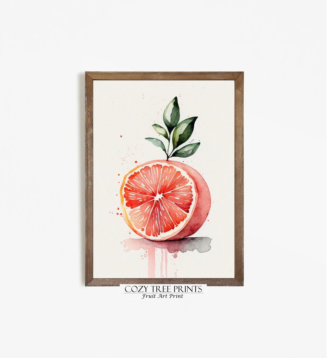 Printable Grapefruit Watercolor, Fruit Art Print, Wall Art Digital ...