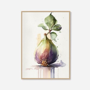 Printable Fig Watercolor, Fruit Art Print, Wall Art Digital Download - Etsy