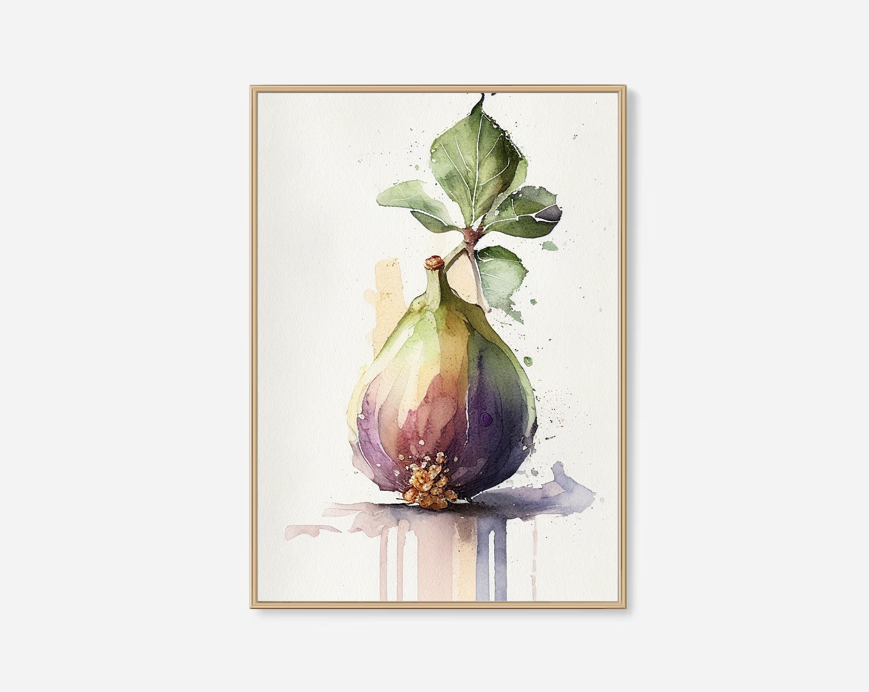 Printable Fig Watercolor, Fruit Art Print, Wall Art Digital Download - Etsy