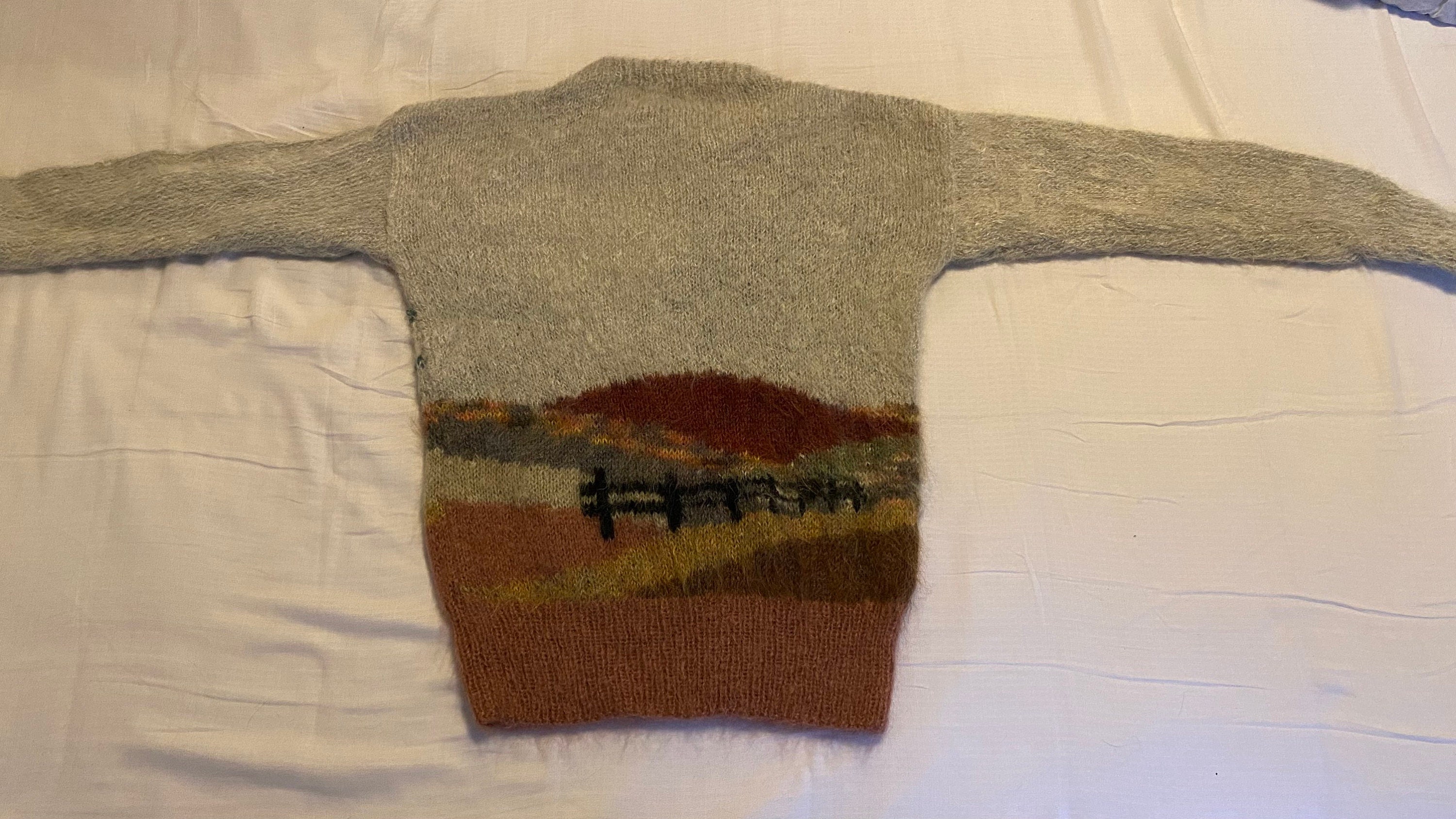 Susie Lee Vintage Mohair Sweater 1980s Country Scene Cottagecore - Etsy
